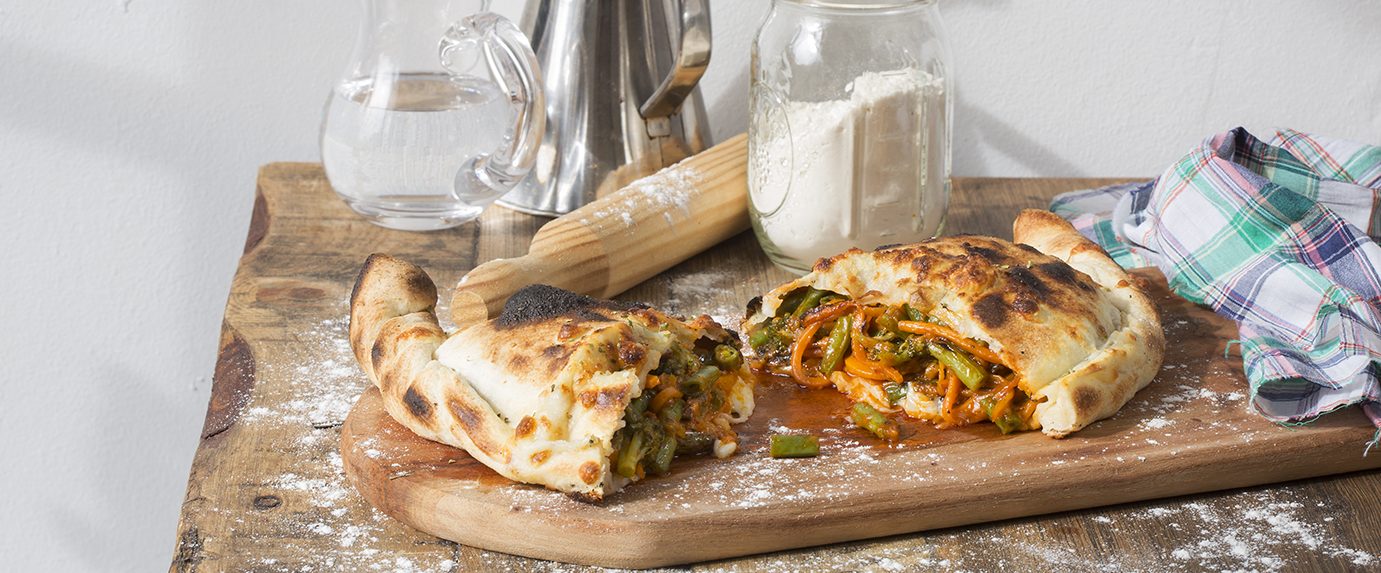 Receta de calzone de verduras y queso